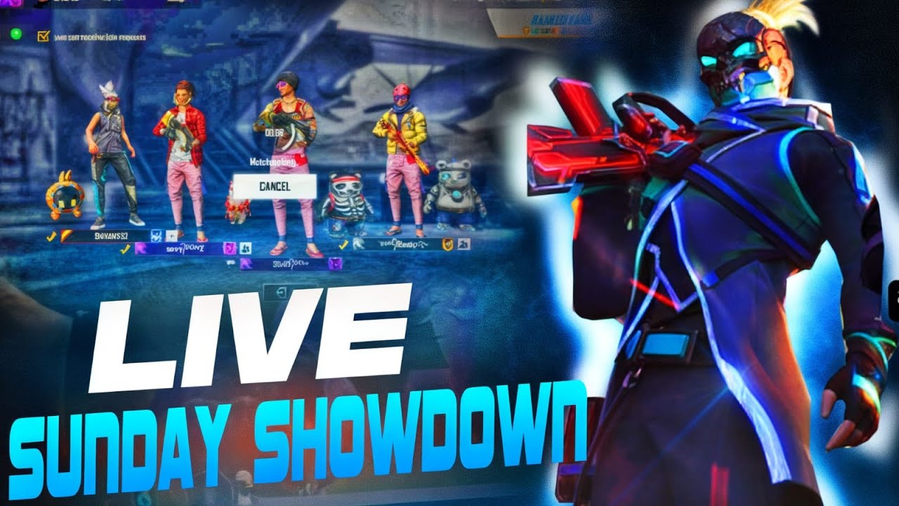 SUNDAY SHOWDOWN || TOURNAMENT LIVE #freefirelive #freefire - YouTube