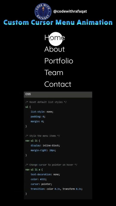 cursor animation html, CSS and JavaScript || #webdesign #coding #css3animation #webdevelopment ...