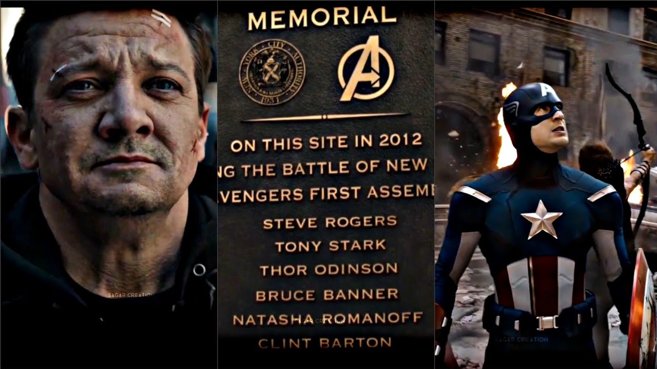 Avengers sad status | Hawkeye at Avengers memorial | status | iron man ...