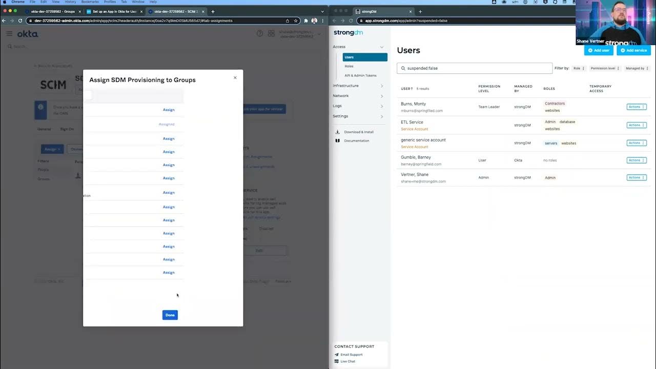 How to provision StrongDM users, groups, and roles through Okta - YouTube