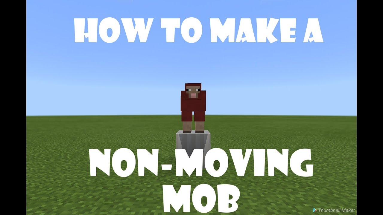 MINECRAFT TUTORIAL- How To Make A Mob In MINECRAFT Stay Still!!! - YouTube