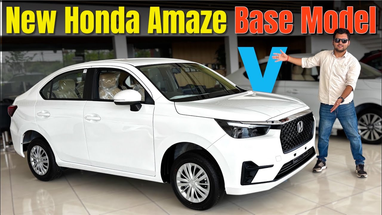 Base Model में क्या-क्या मिलता है? | Honda Amaze 2025 V Variant ...