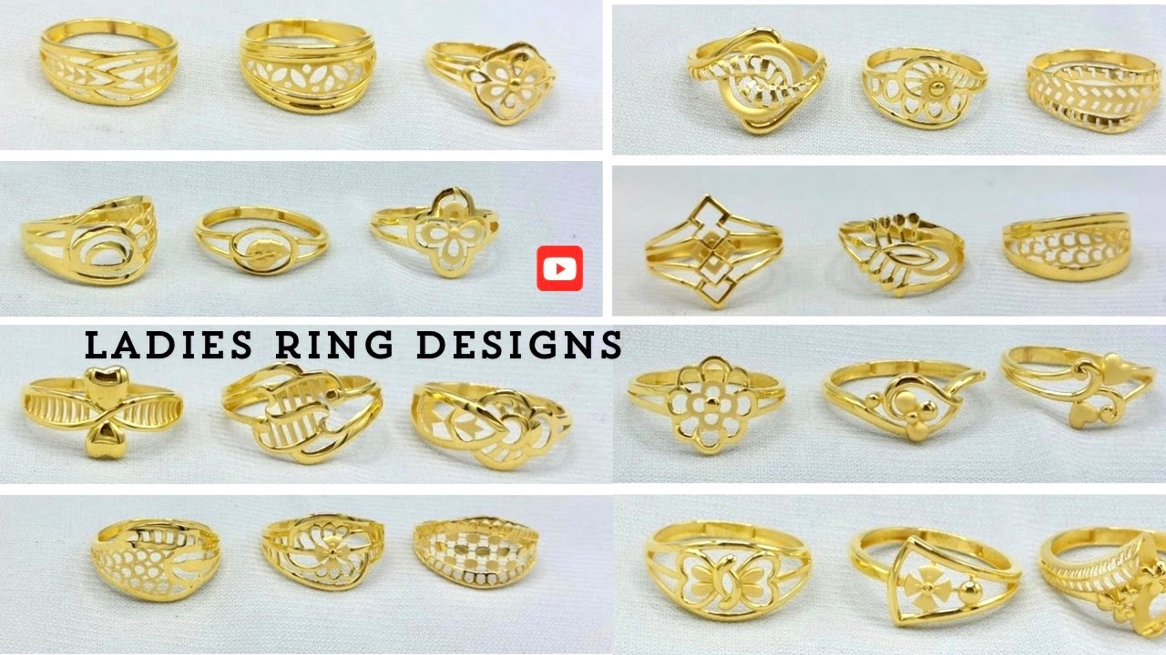 Ladies Gold Ring designs | 2 grams gold Ring designs - Gold Ring for ...
