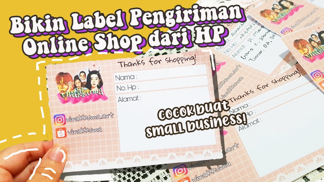 Bikin Label Pengiriman Online Shop Dari Hp (Small Business) | Shopee ...