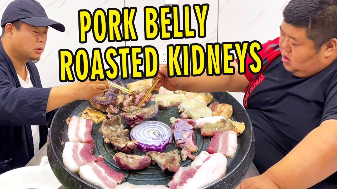 Pork belly + 4 lamb loins and 1 donkey loin, Fat Brother barbecue, enjoyable and filling! - YouTube