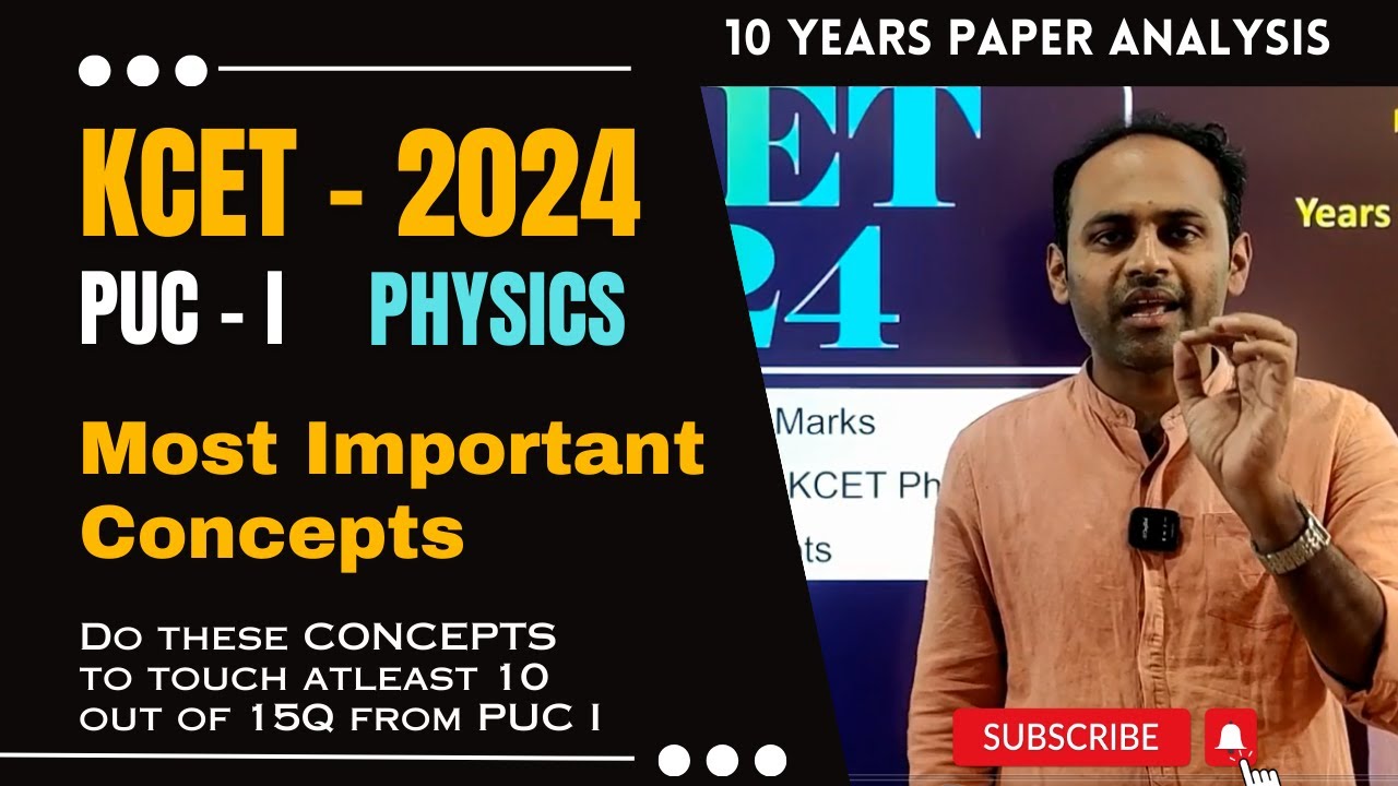 KCET 2024 PHYSICS | 1st PUC | Weightage | Important Concepts #kcet #physics - YouTube