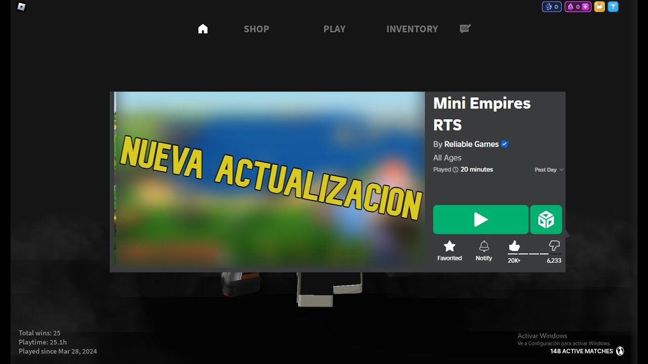 TODAS LAS NUEVAS ACTUALIZACIÓNES DE MINI EMPIRES RTS| ROBLOX 📢 - YouTube