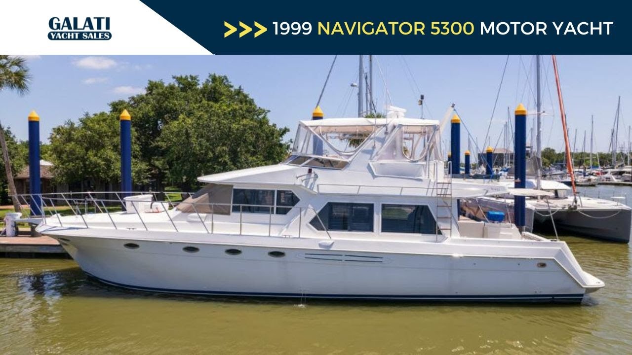 SOLD: 1999 Navigator 5300 Motor Yacht For Sale "Here and Now" - YouTube