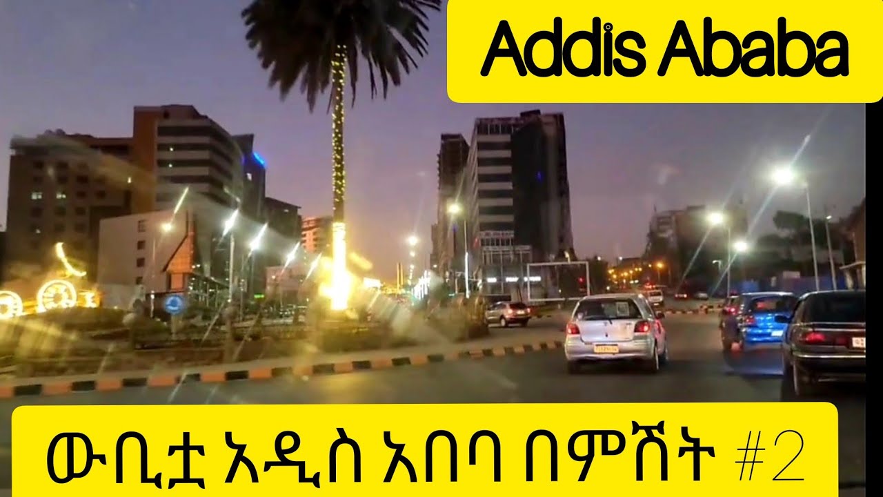🛑 Driving Downtown_Addis Ababa Ethiopia At night// Legehar to n ...