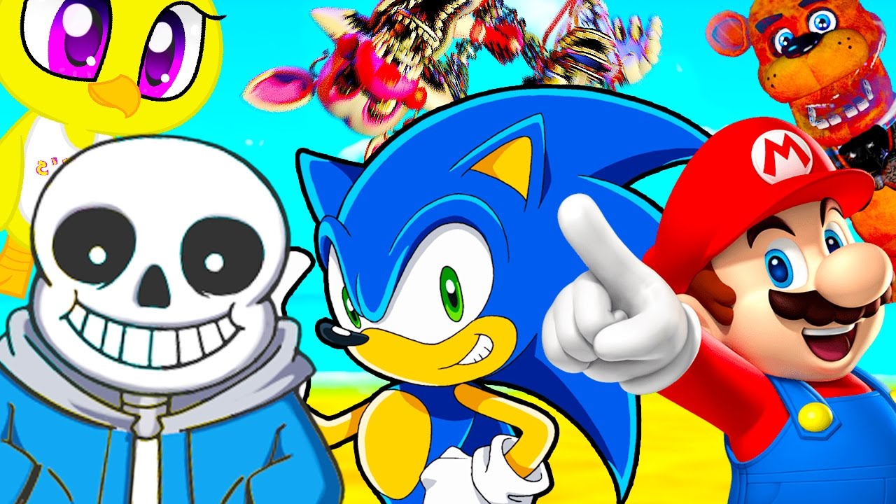 UNDERTALE + SONIC + FNAF + MARIO = FNASTALE [Андертейл + Соник + ФНАФ ...