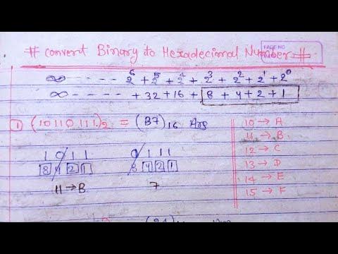 Binary to Hexadecimal conversion |lec-1| how to convert binary to ...