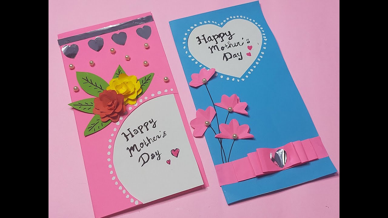 Cara membuat kartu ucapan hari ibu || DIY mother's day greeting card ...
