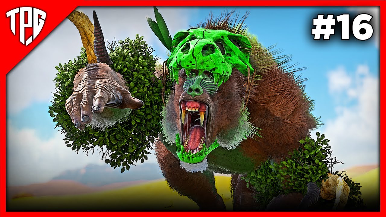 Gamma Dinopithecus King Boss Fight *LIVE* ARK Lost Island (Part 16 ...