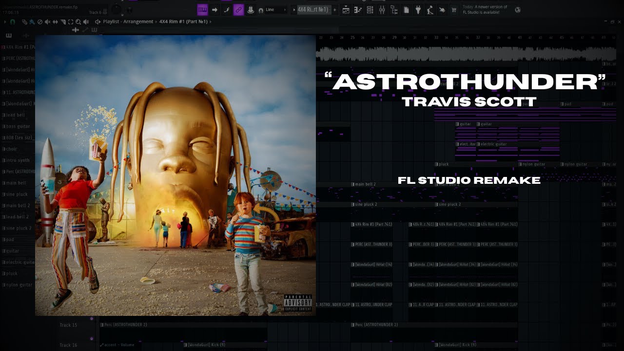 Travis Scott - "ASTROTHUNDER" Remake (FL Studio Remake) - YouTube