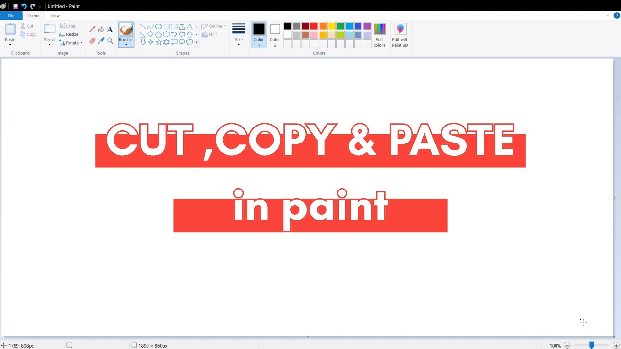 paint mai copy paste kaise kare || paint use of copy paste || copy ...