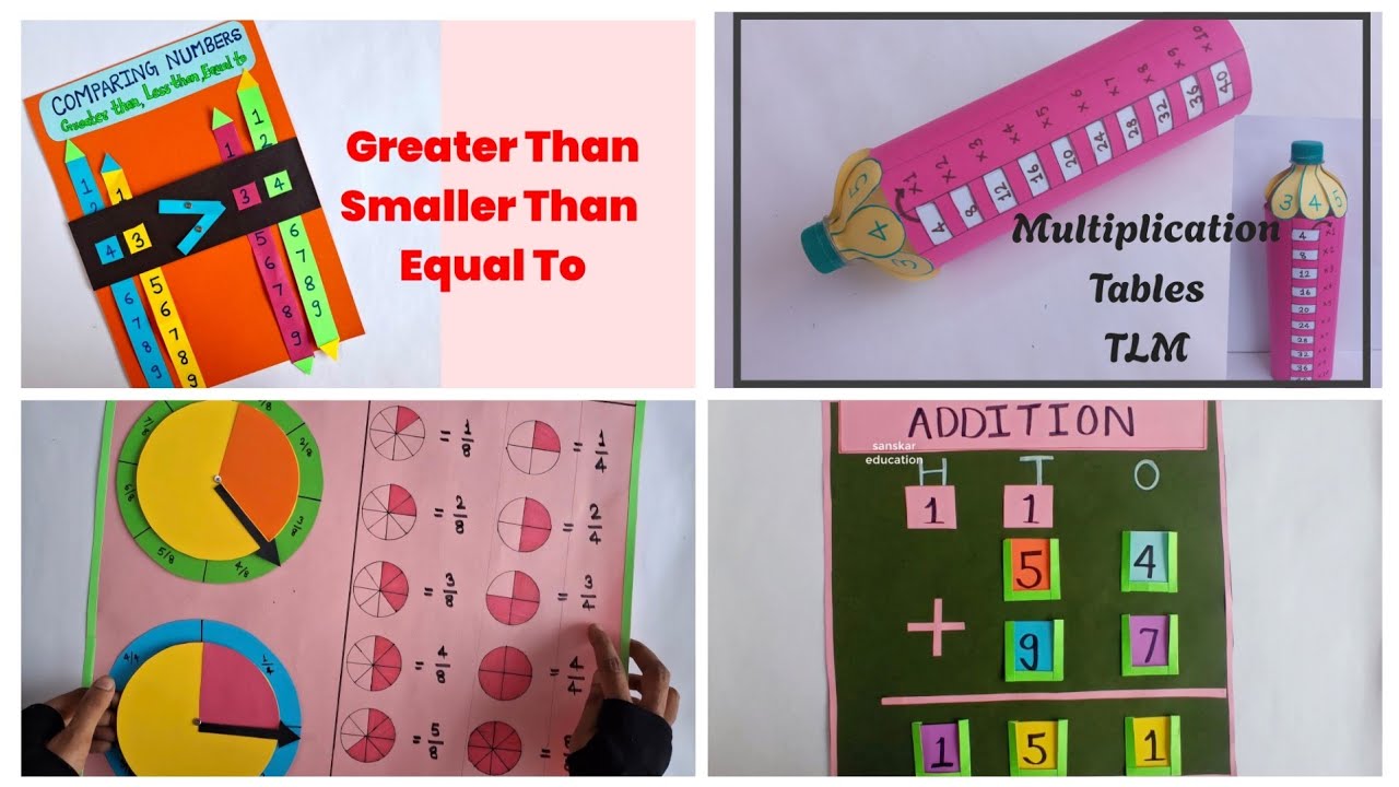 4 Math project Ideas for primary students| Easy Math working model| # ...