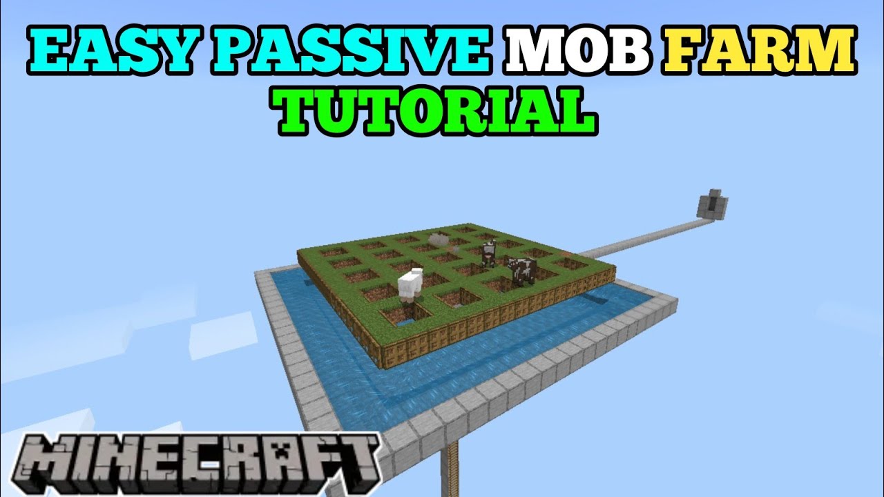 How To Make Simple Passive Mob Farm Tutorial In Minecraft 1 20 Mcpe