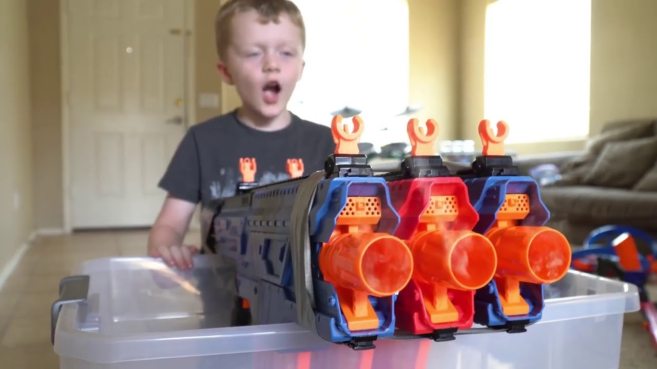 Nerf Battle! Ultimate Nerf Rival Khaos Blaster Ethan Vs. Cole Nerf ...
