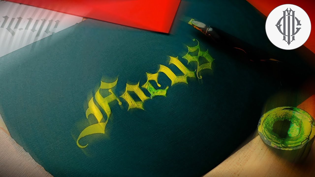 Super Satisfying Old English Modern Calligraphy by Priyansh - YouTube