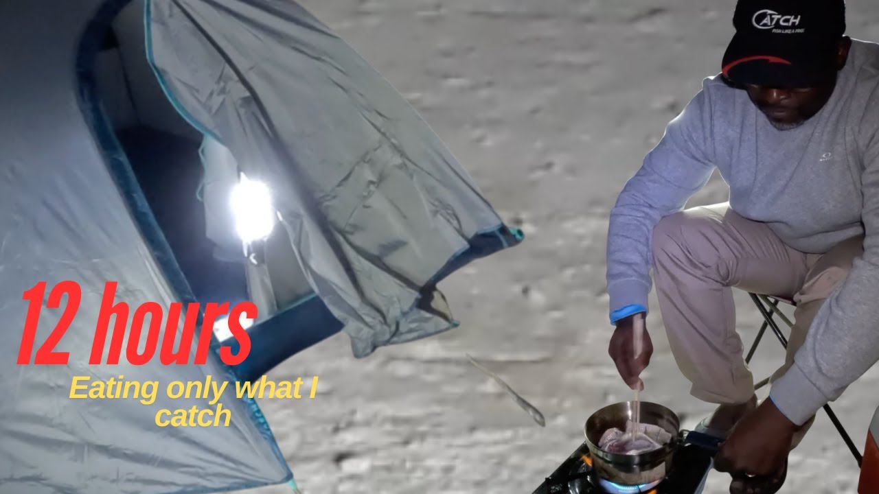 12 Hours Eating ONLY what I Catch | Almost turned into a disaster - YouTube