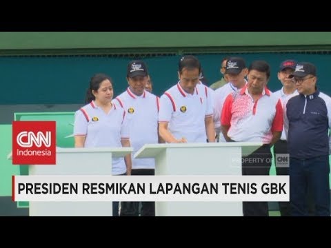 Presiden Jokowi Resmikan Lapangan Tenis GBK