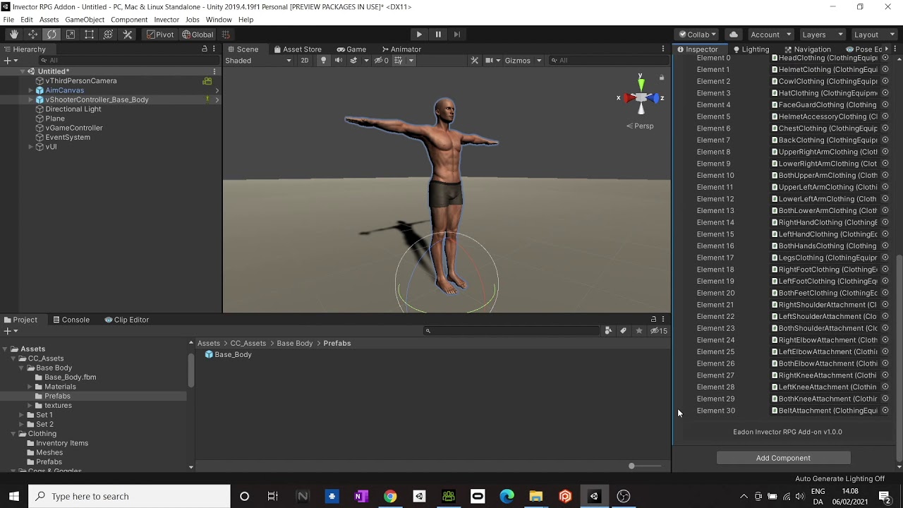 Eadon RPG for Invector CC3 Clothing - YouTube