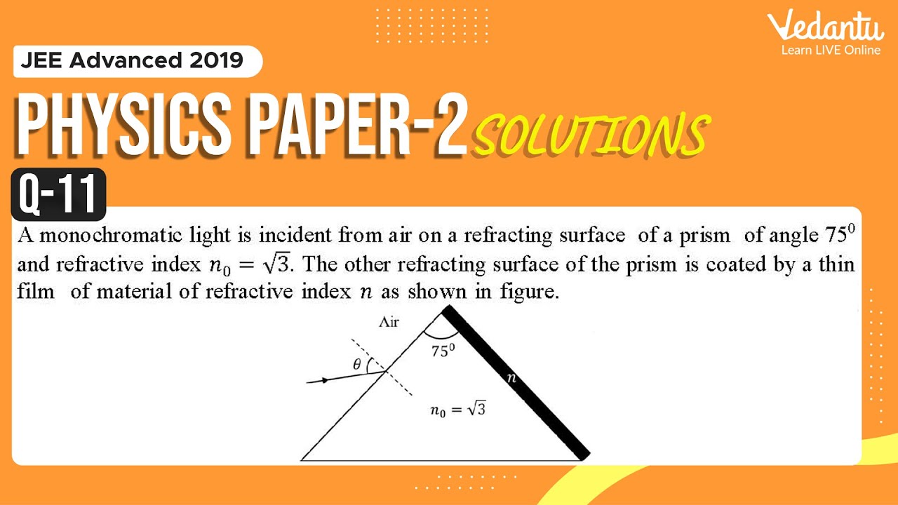 JEE Advanced 2019 Physics Solutions - Paper 2 (Q 11) | IIT JEE Physics ...