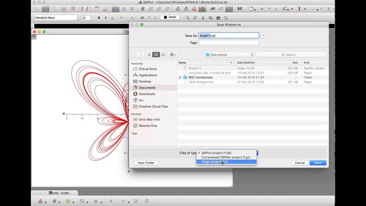 Export QtiPlot 2D graph window as Origin C file. - YouTube