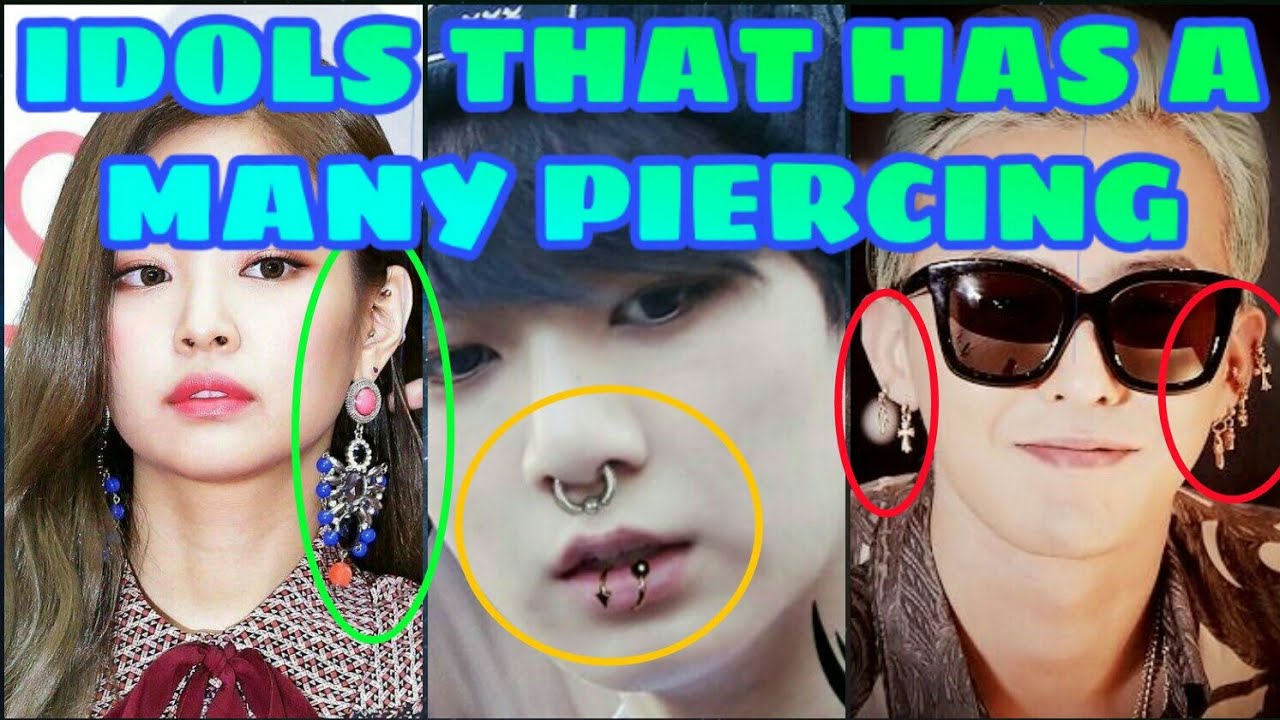 TOP 10 KPOP IDOLS with their many piercing in their ears!!//Kpop Idols ...