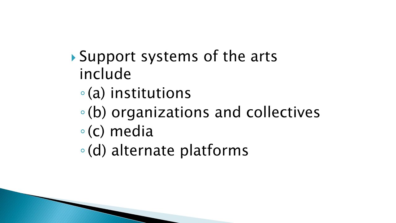 Support Systems for Artists - YouTube