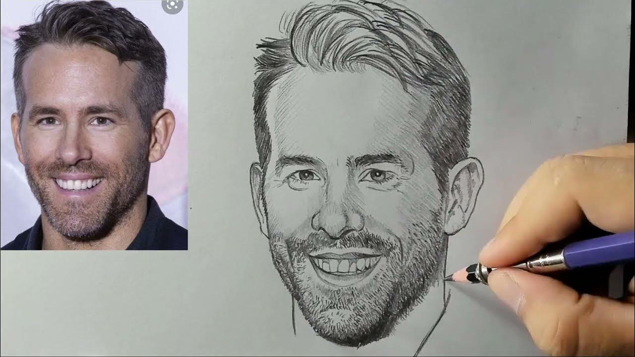 drawing ryan reynolds . #drawing #ryanreynolds #tutorial - YouTube