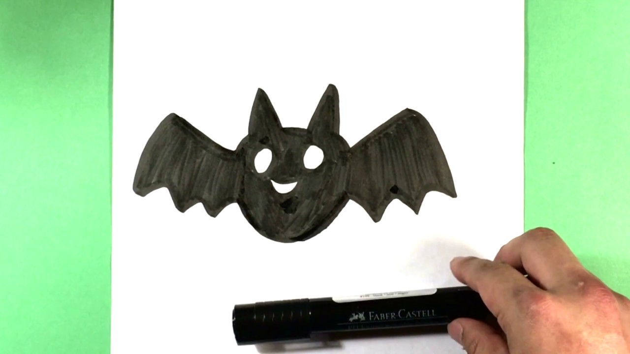 How to Draw a Bat - Halloween Drawings - Drawing for Beginners - YouTube
