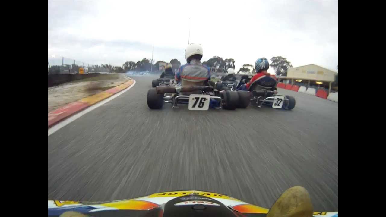 Go Kart CRASH! 2012 Onboard Go Karting, Wanneroo Club Day 19/8/12 (Big ...
