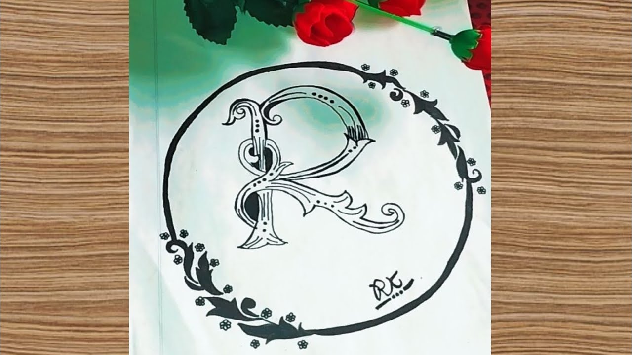 New Design Draw With Letter R|| Easy Step By Step|| Letter Style 2022😍 ...