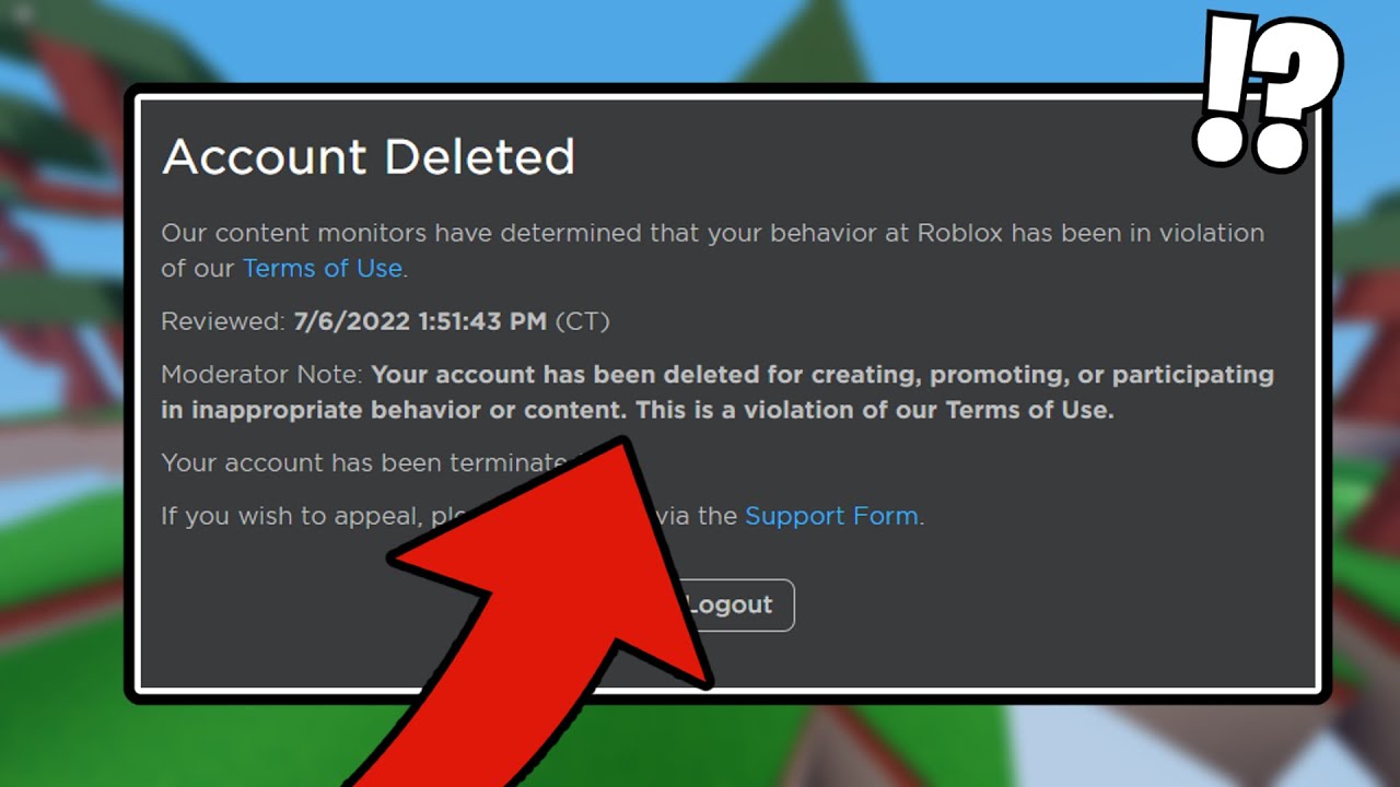 I was Permanantly Banned On Roblox!! (Roblox) - YouTube