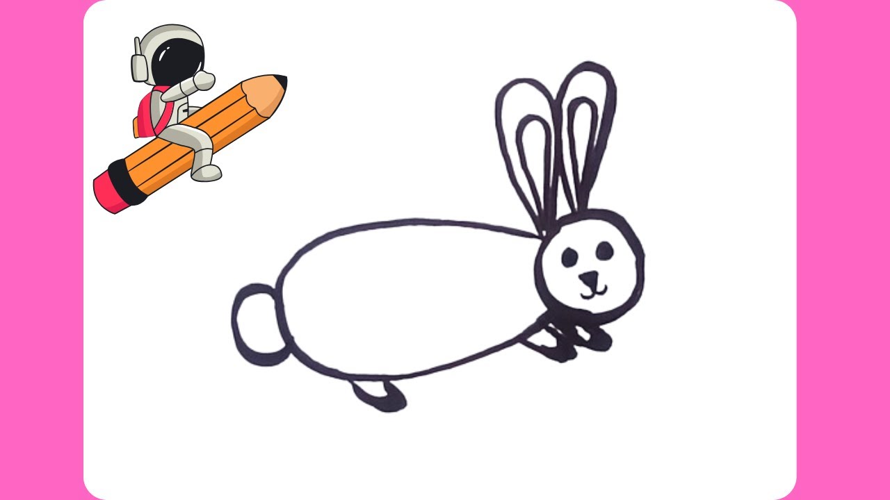 How To Draw A Cute Rabbit🐇 Step By Step For Kids And Toddlers | Easy ...