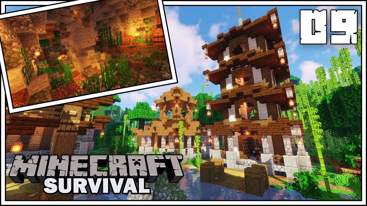 ENCHANTING TOWER & 50K SUBS SHRINE!!! Episode 9 Minecraft 1.14 Survival ...