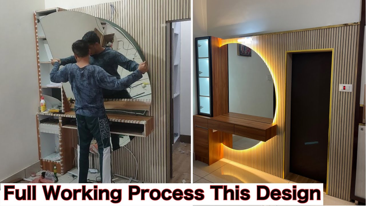I Made a DIY Dressing Table & Mirror Setup - YouTube