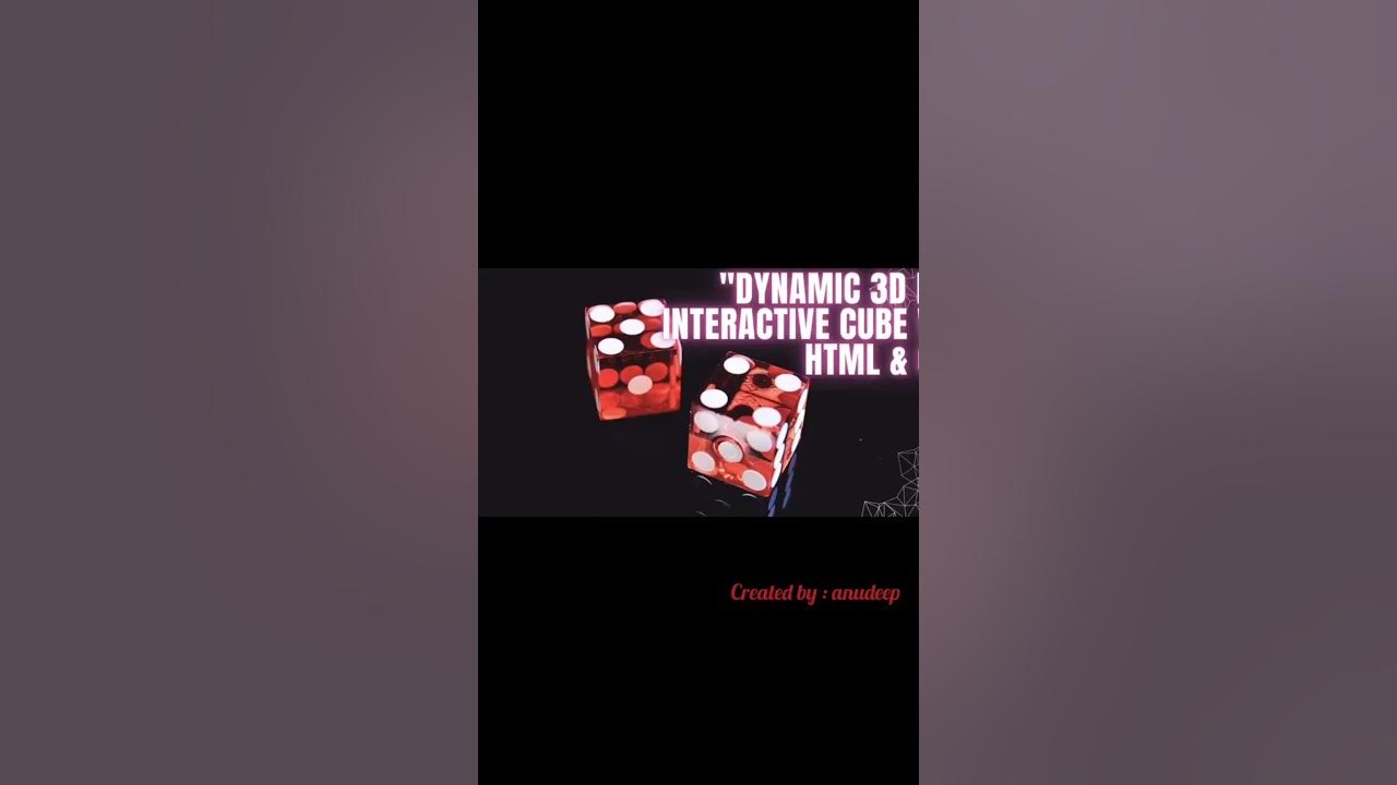 "Dynamic 3D Dice: Interactive Cube with HTML & CSS" #webdevproject #htmlcssjavascript #jscript ...