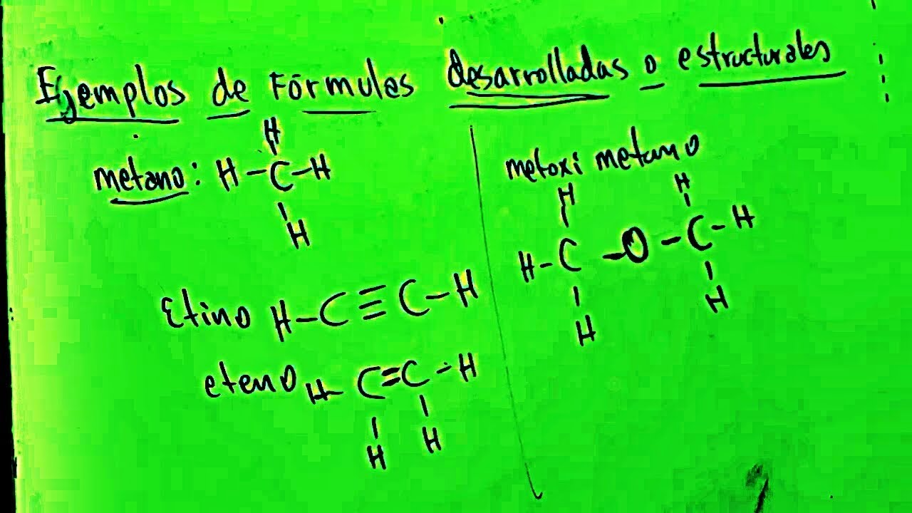 FORMULAS DESARROLLADAS O ESTRUCTURALES - YouTube