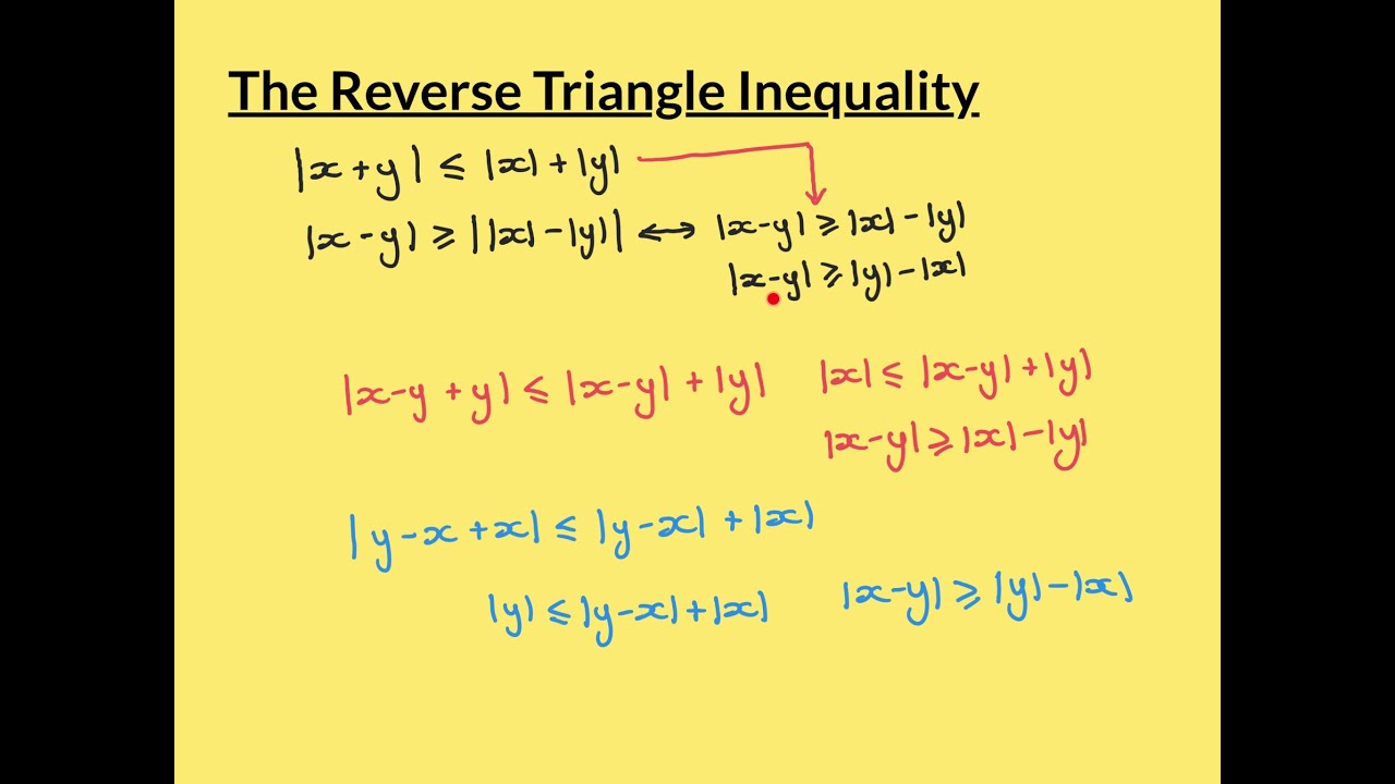 The Reverse Triangle Inequality YouTube The Reverse Triangle Inequality YouTube