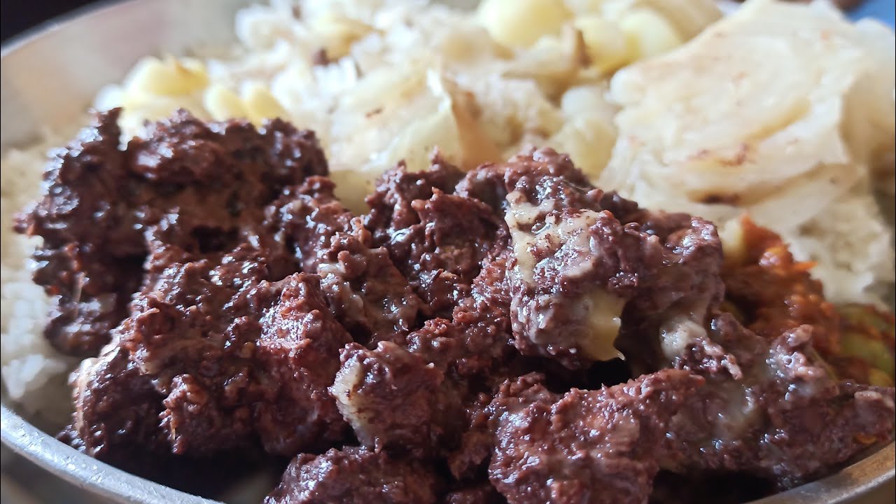 Eating Pork innards with blood|Cabbage boil|Yonchak(stinky beans ...