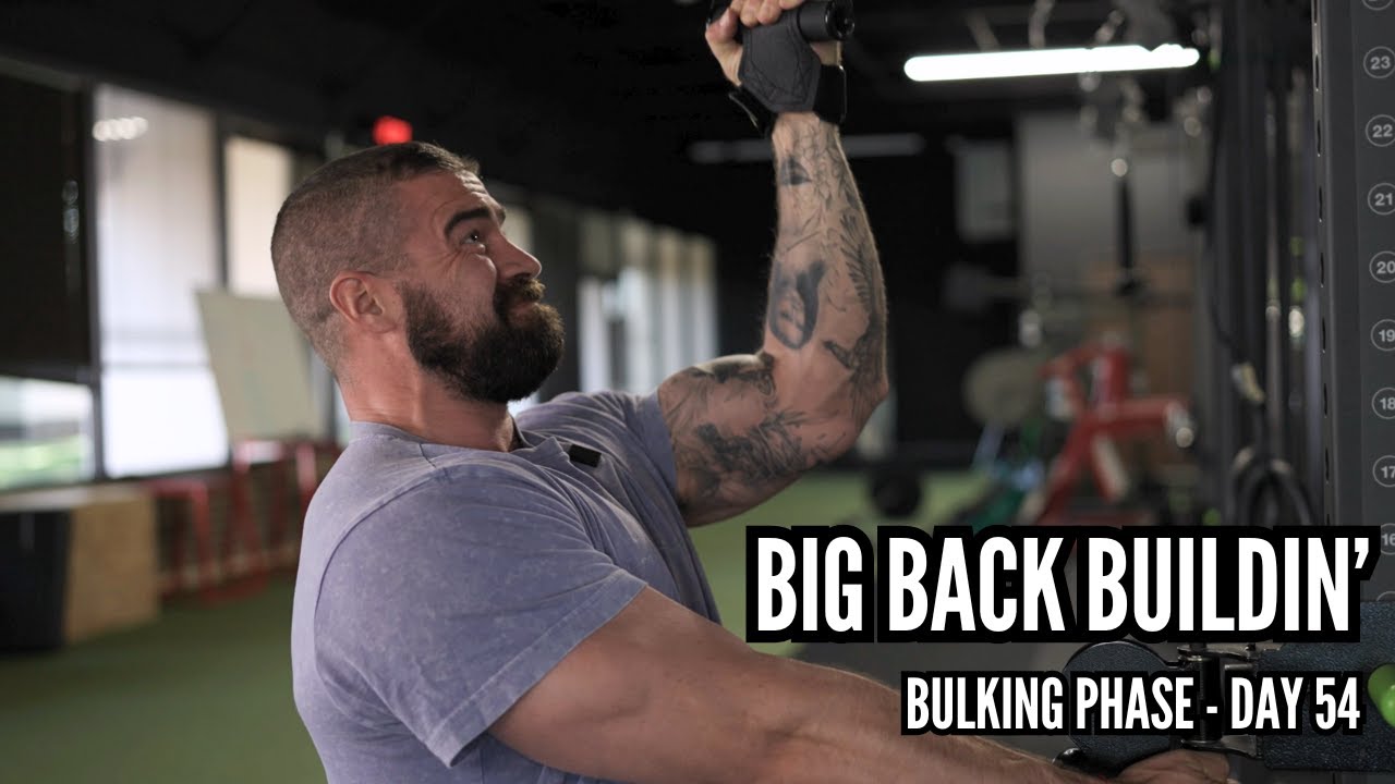 BULK - DAY 54 - Bodybuilding Prep - Back and Biceps - YouTube