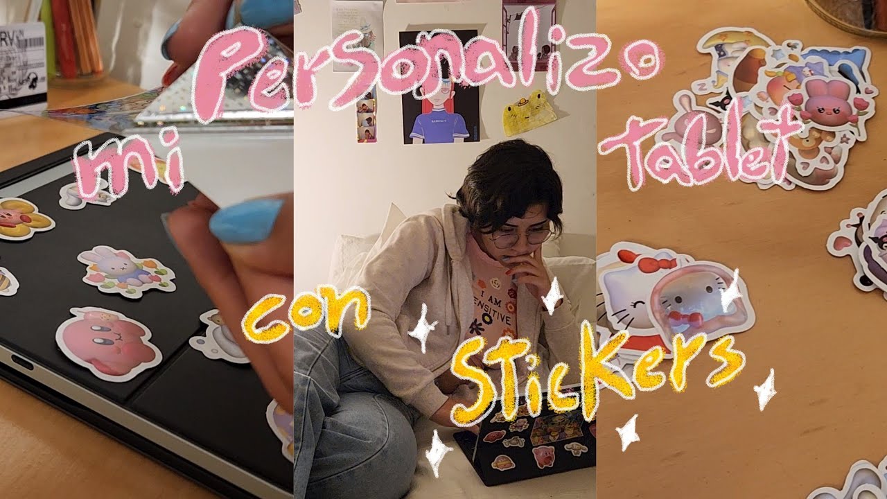 personalizando mi tablet con stickers ₊˚⊹♡ ( samsung tab s7 FE) + haul ...