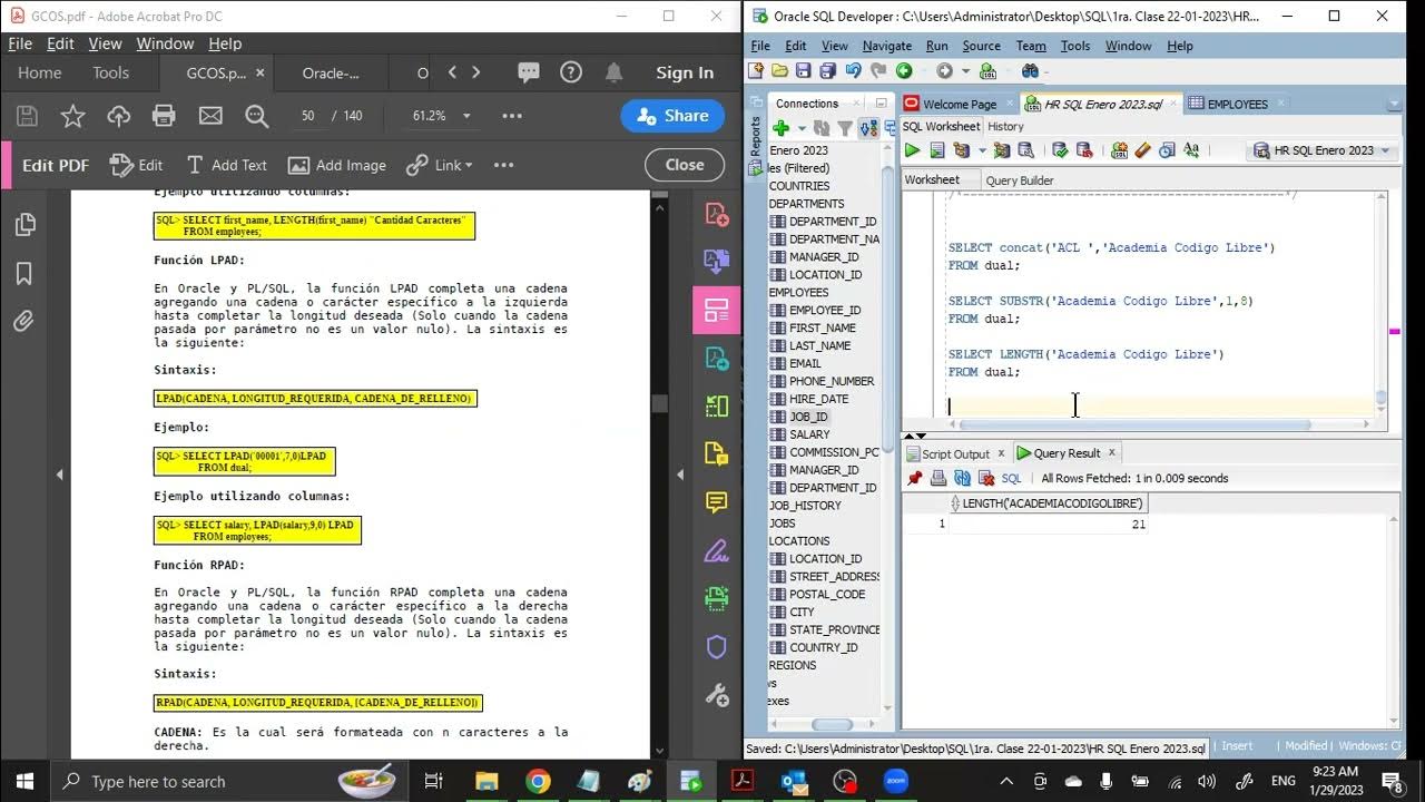 Oracle SQL - INNER - NATURAL JOIN - LEFT JOIN - RIGHT JOIN - FULL JOIN ...