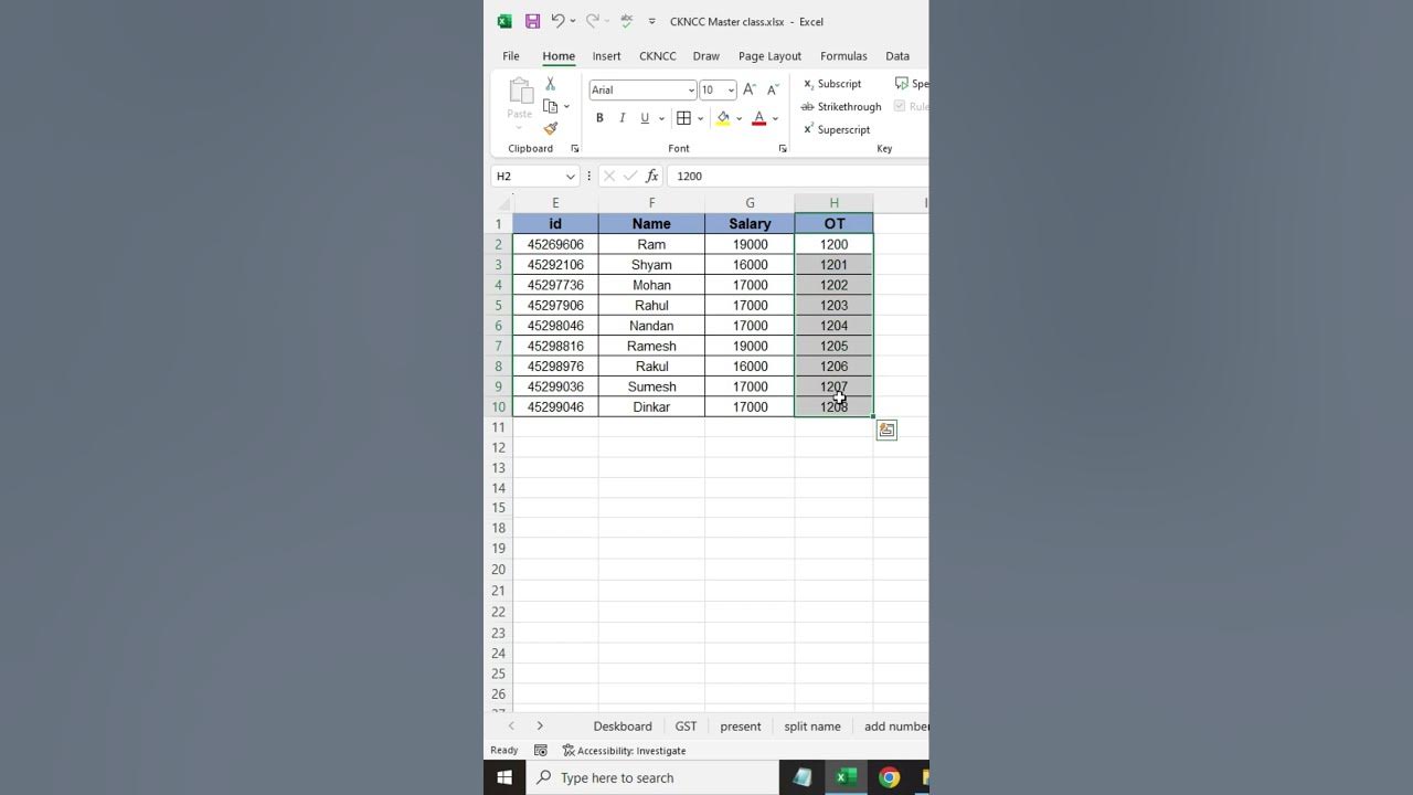 Salary Me Over Time Kese Add Karen Excel Exceltutorial Exceltips Exceltricks Shorts