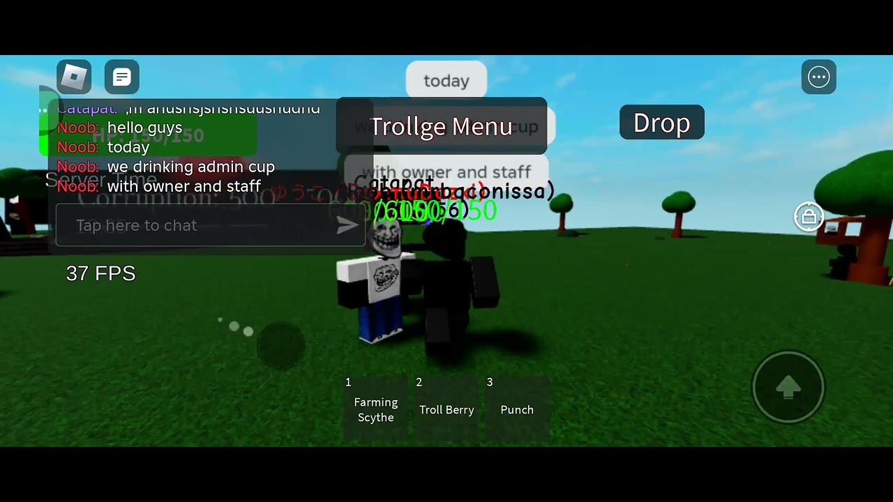 drinking admin cup with staff and owner (game name trollge universe ...