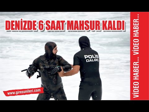 Denizde 6 saat mahsur kaldı