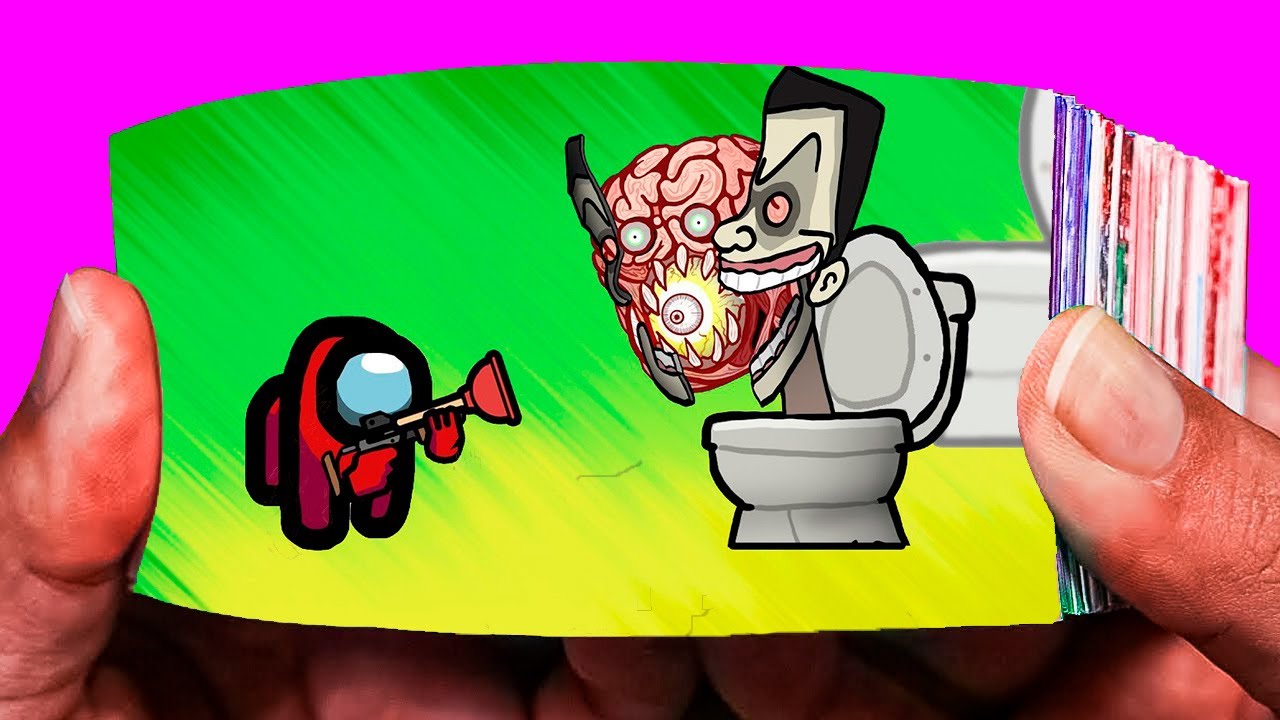 Mini Crewmate vs Creepy Skibidi Toilet Characters | Flipbook - YouTube