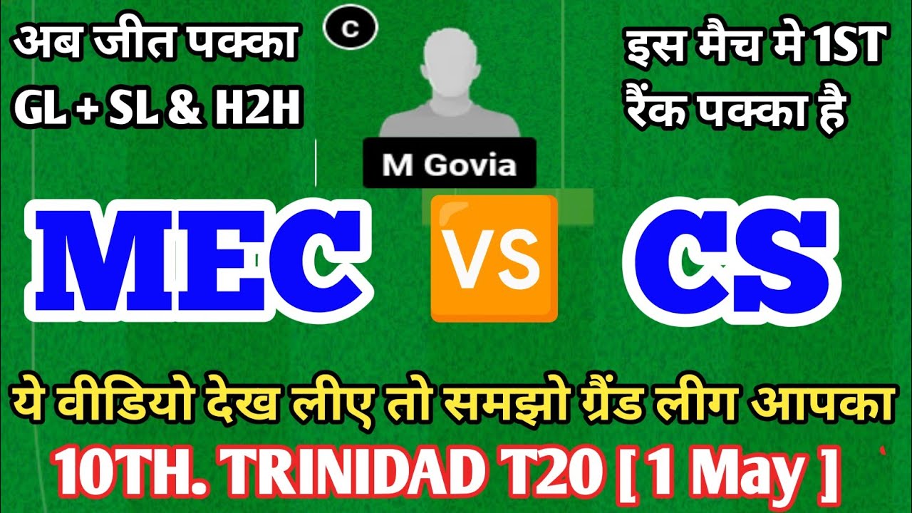 MEC vs CS Dream11 Prediction | MEC vs CS Dream11 Team | MEC vs CS ...